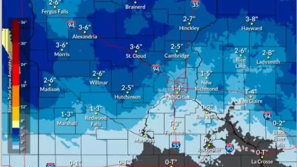 Rain and snow arrive Sunday afternoon; precipitation continues into ...