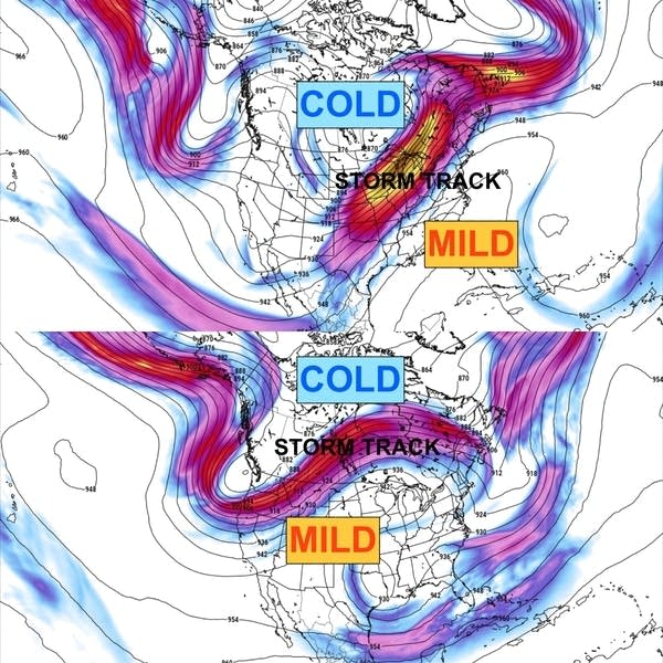Clouds, snow showers north, sunshine south Thursday; warmer weekend ...