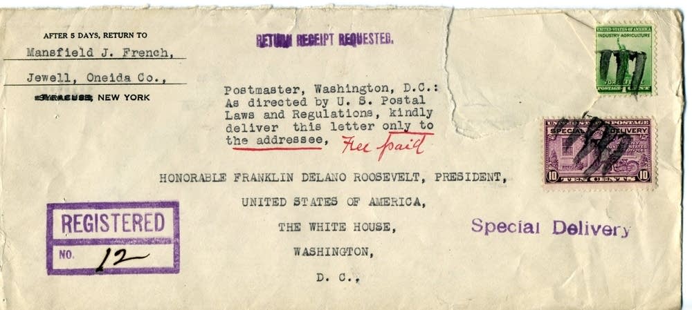 Envelopes and cards sent to the Roosevelt White House | APM Reports
