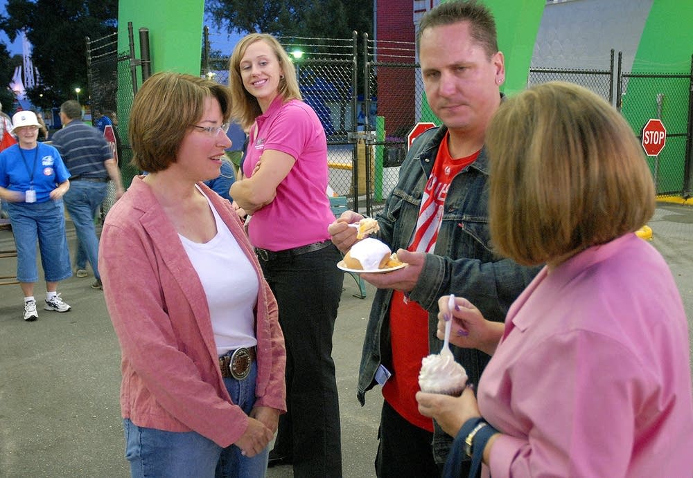 Sen. Amy Klobuchar at MPR's State Fair booth | Minnesota Public Radio News