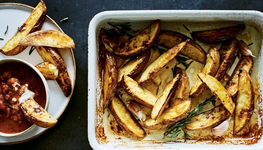 Sticky Potatoes with Spicy Tomato Sauce | The Splendid Table