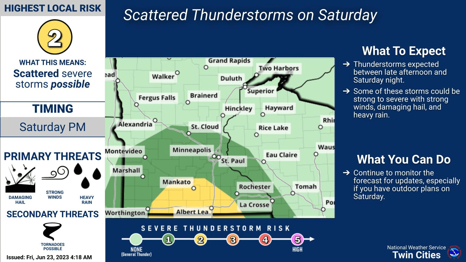 Hot Friday; storms in central, northern MN; statewide rain chances ...