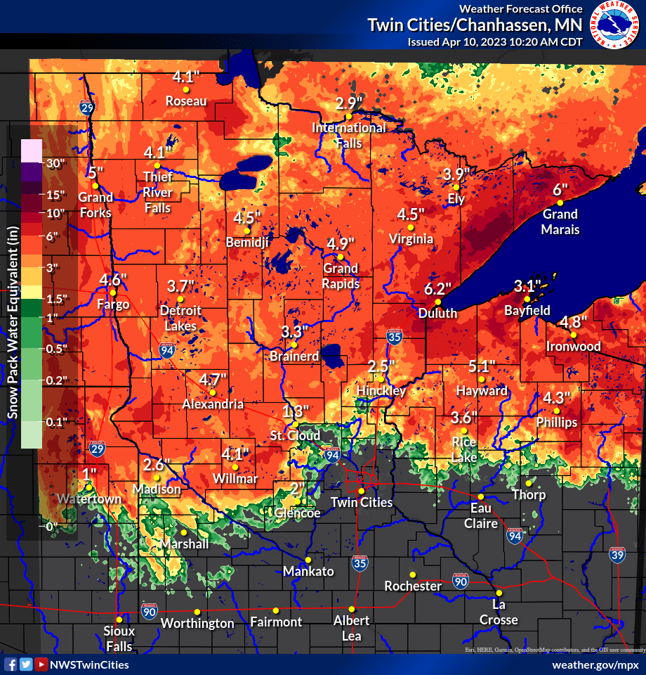 Summerlike warmth; late week rain-snow as rivers near flood stage | MPR ...