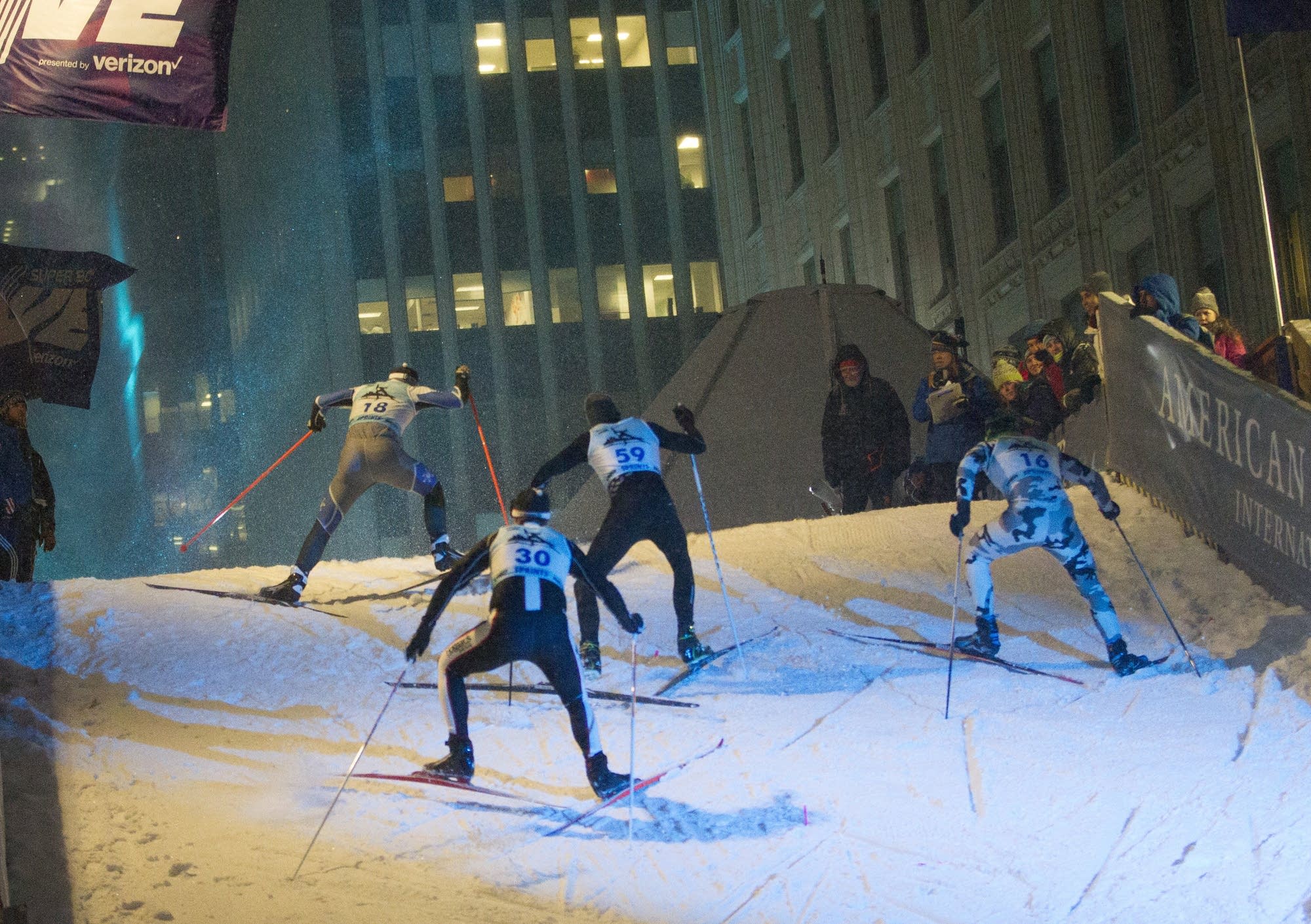 Photos: A magical night of Loppet sprints, snow on Nicollet Mall | MPR News