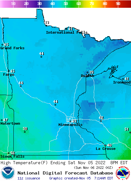 Mainly 40s Saturday; Rain chances for eastern Minnesota | MPR News
