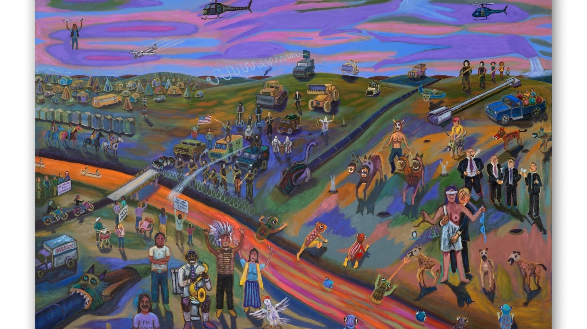 Painter's exhibit pays tribute to Standing Rock protests | MPR News