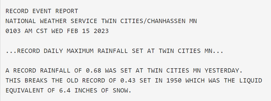 Unusual Valentine's Day storm set records; winter strikes back | MPR News