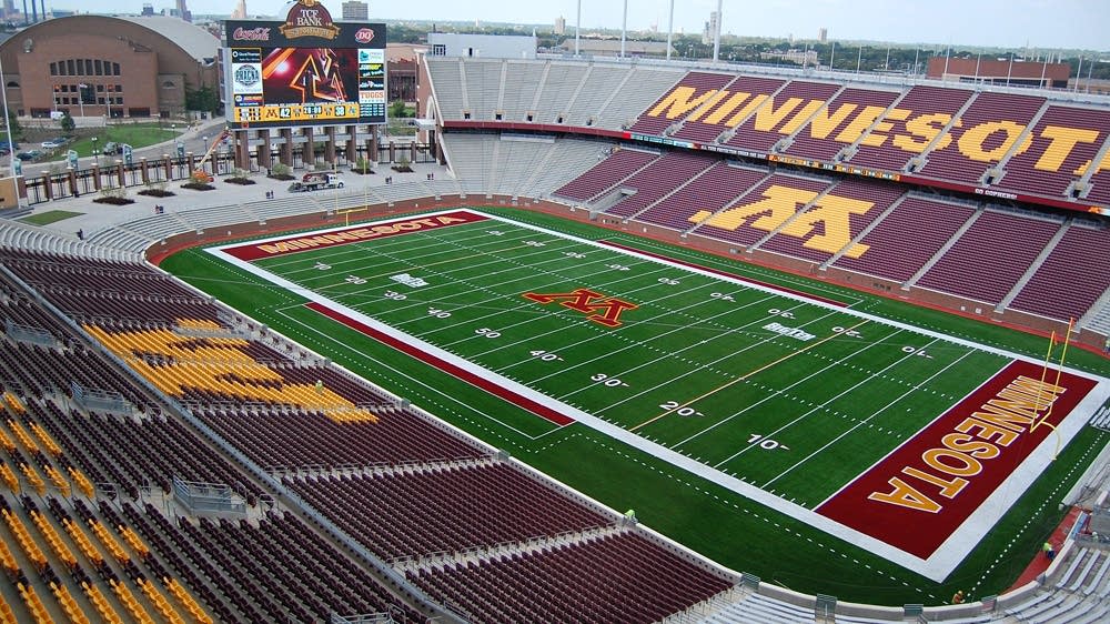 Gophers football home gets new name: Huntington Bank Stadium | MPR News