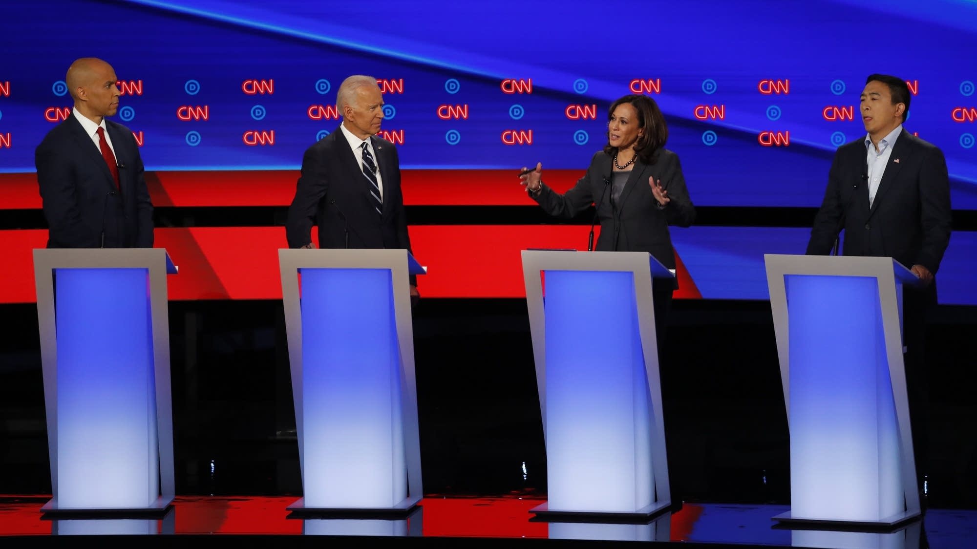 Debate puts Biden's long legislative record in the hot seat | MPR News