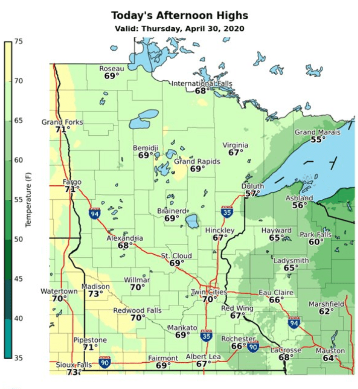 Sunshine and light winds Thursday | MPR News