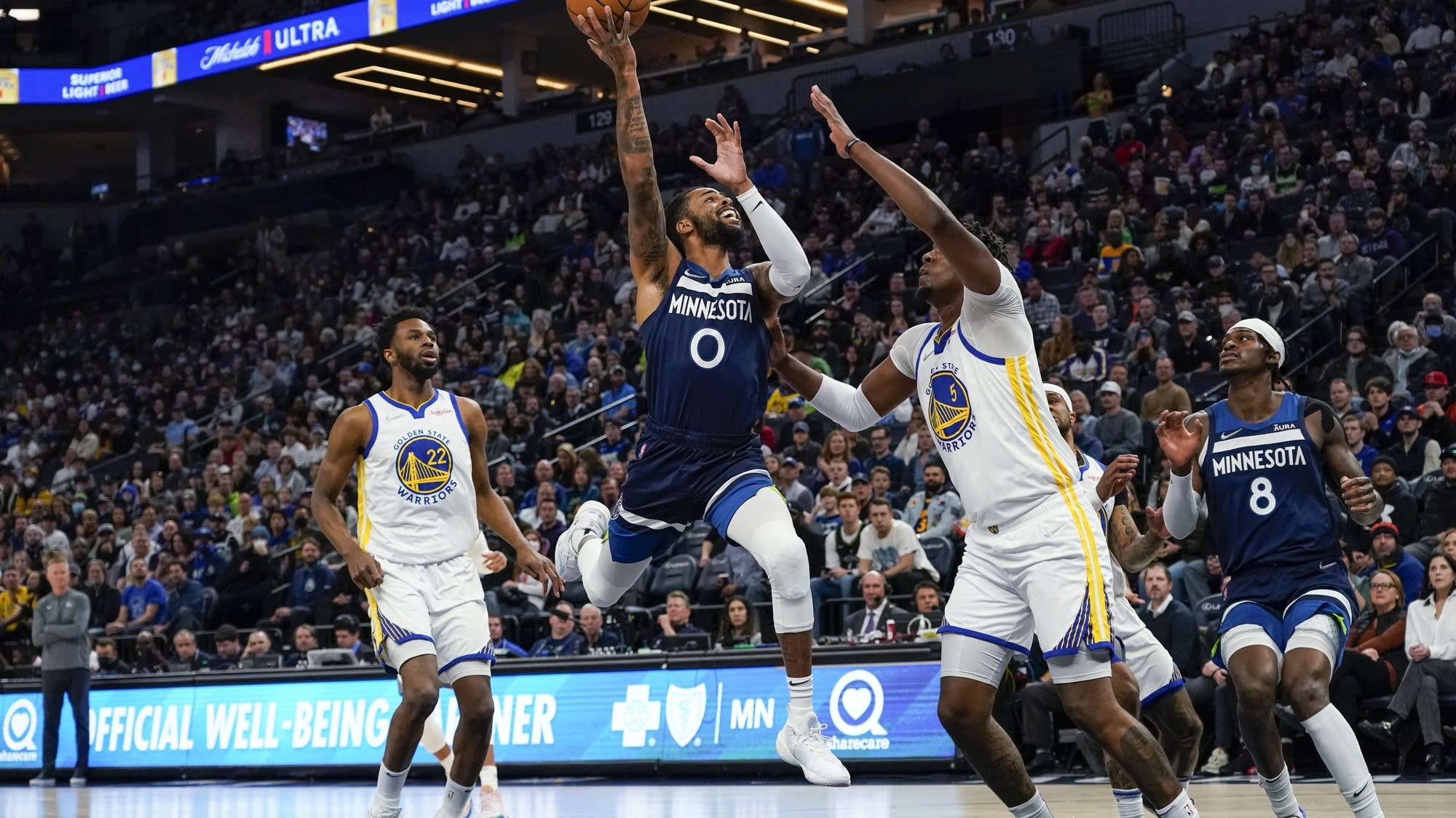 Towns has 39 points as Wolves surge past Warriors 129-114 | MPR News