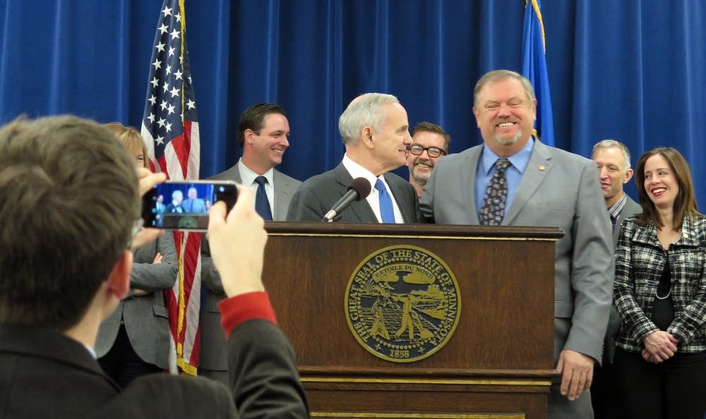 Dayton, Bakk make up, attack Republicans on transportation | MPR News