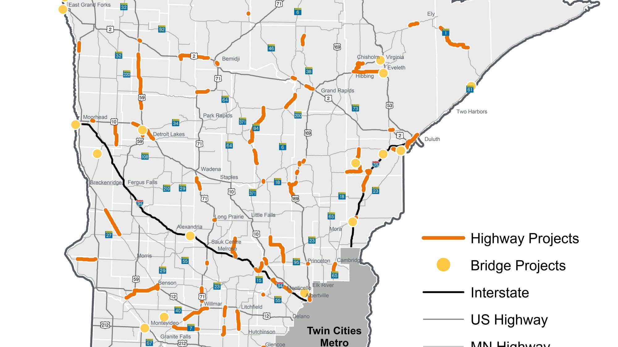 Orange cone season: MnDOT unveils $1B in 2017 road projects | MPR News
