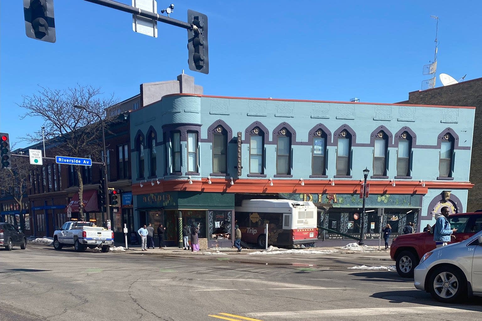 Bus crashes through Acadia music venue in Minneapolis