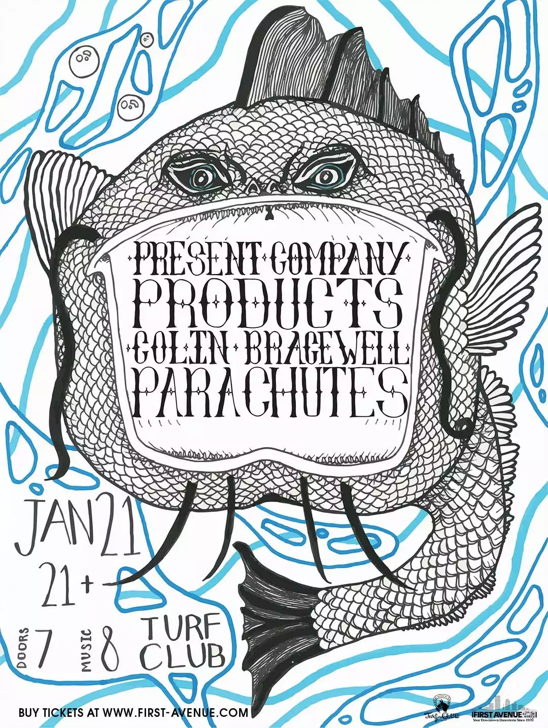 Present Company with Products, Colin Bracewell and Parachutes