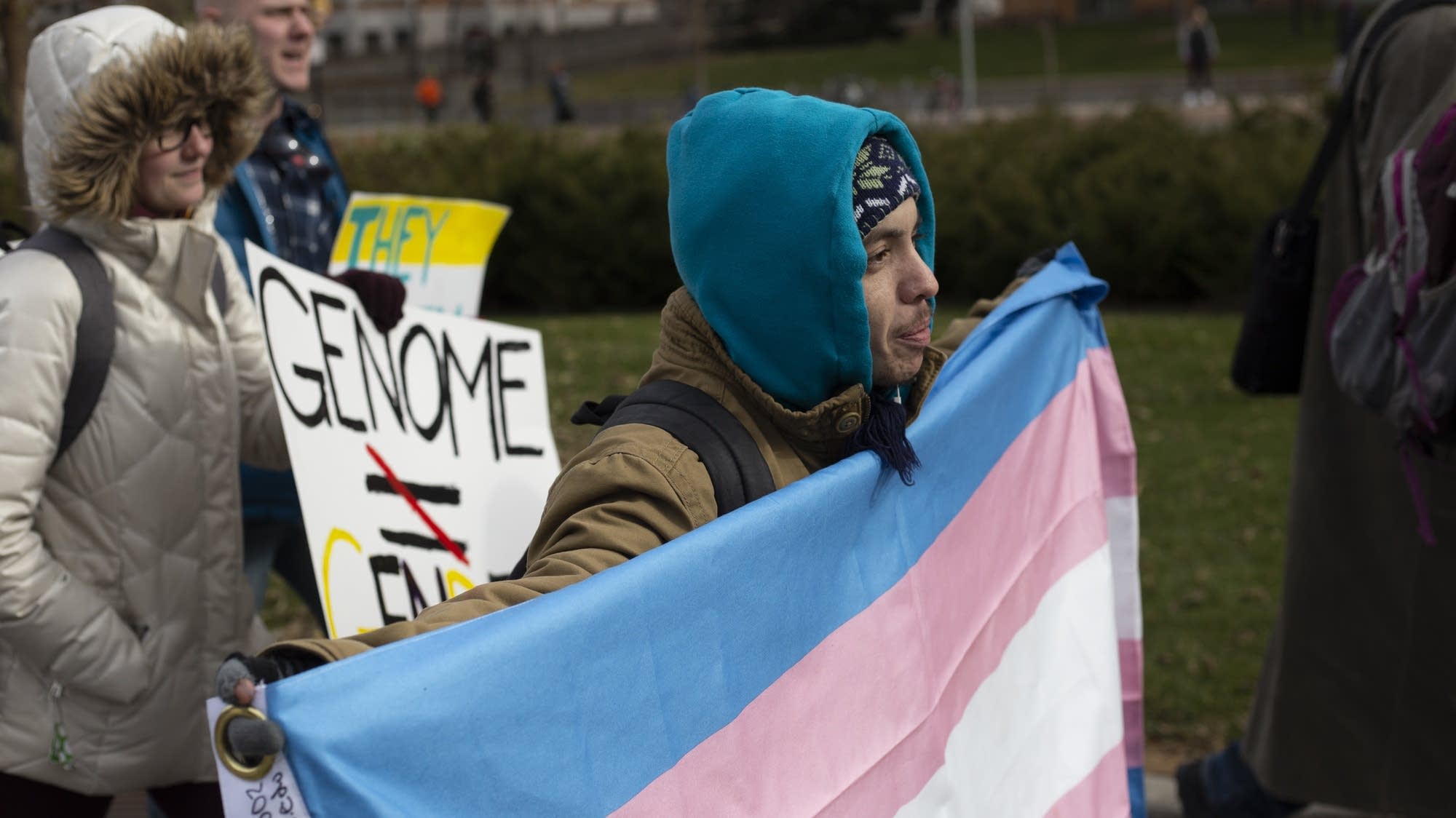 Photos: Transgender, nonbinary individuals and allies march through U ...