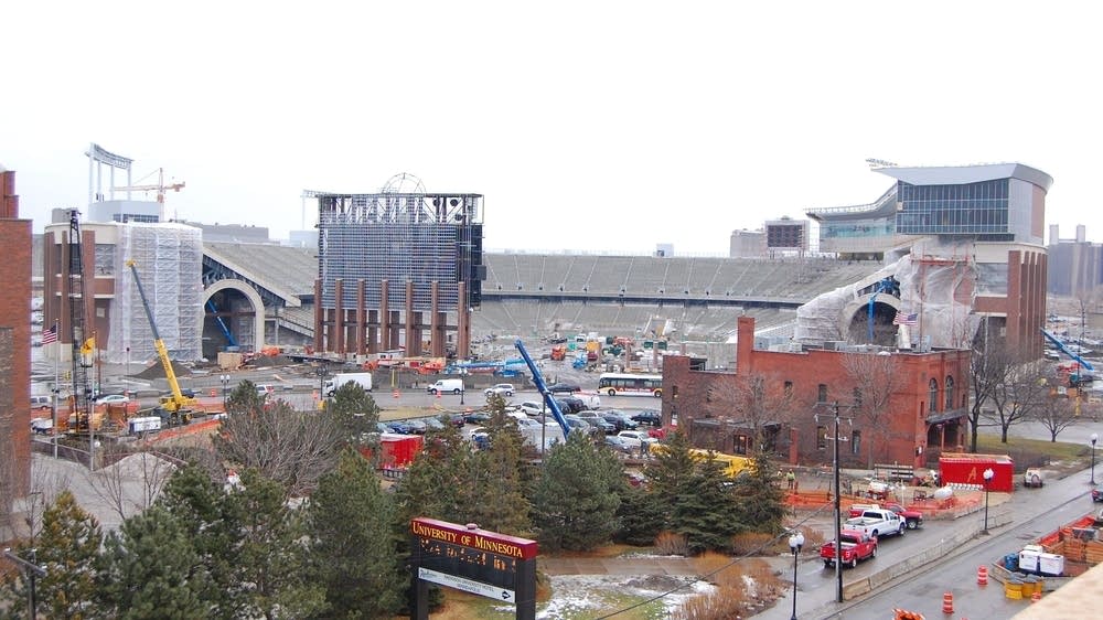 U of M frat row gets ready for TCF Stadium | MPR News