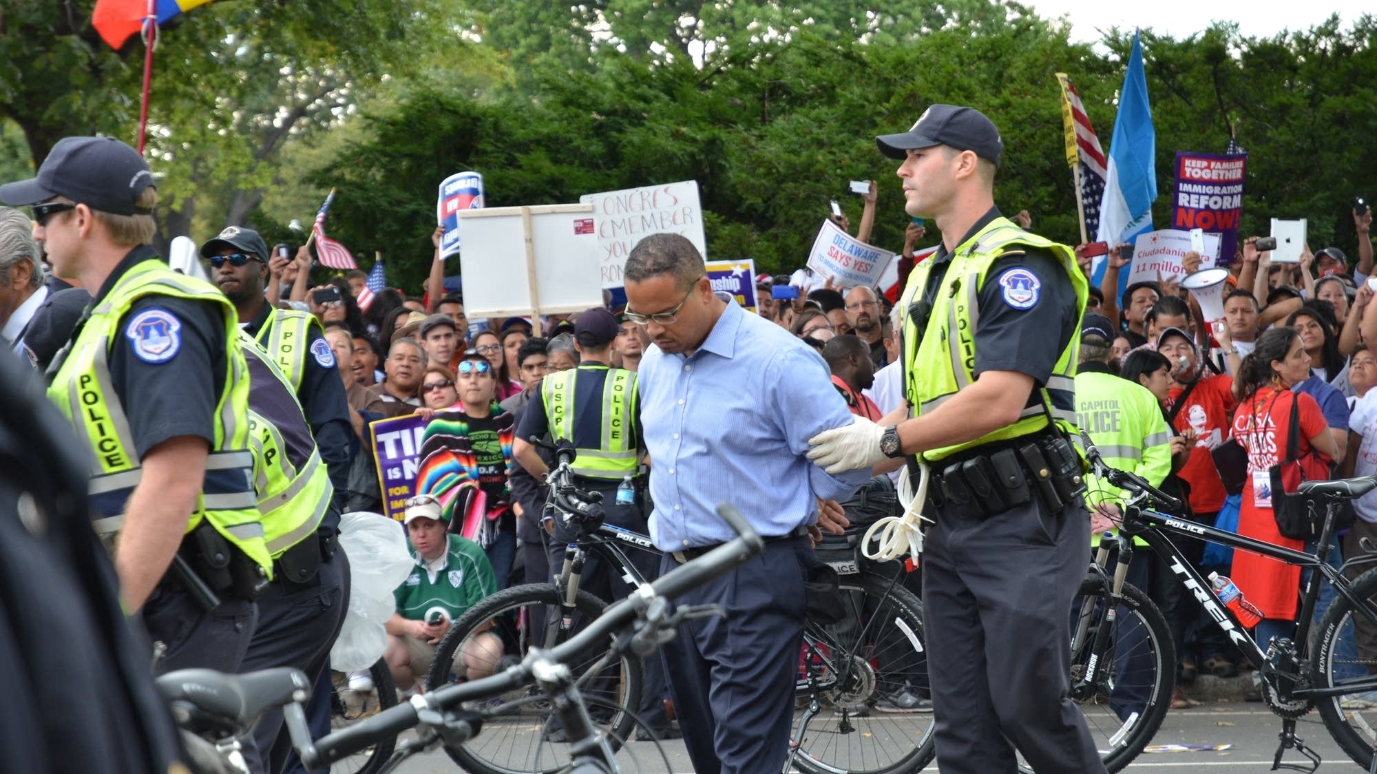 Ellison arrested during immigration protest | MPR News