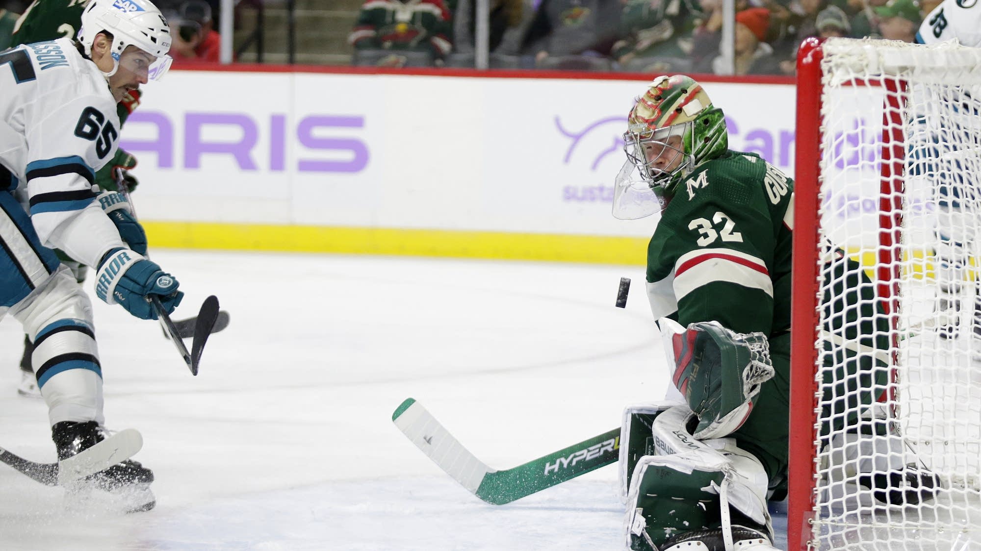Sharks rally from two down in third, beat Wild 3-2 in SO | MPR News