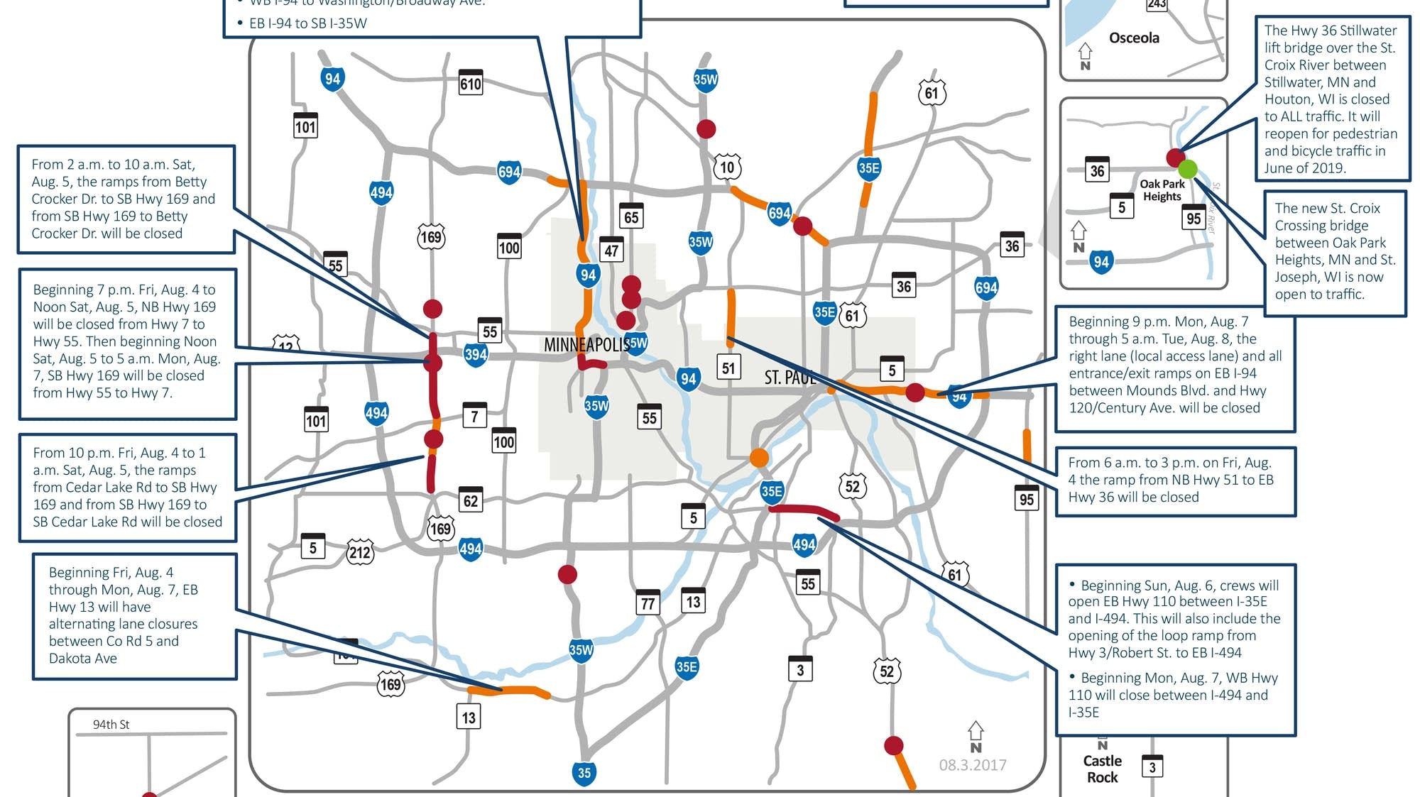 Lowry Tunnel lane swap tops Twin Cities weekend traffic woes | MPR News