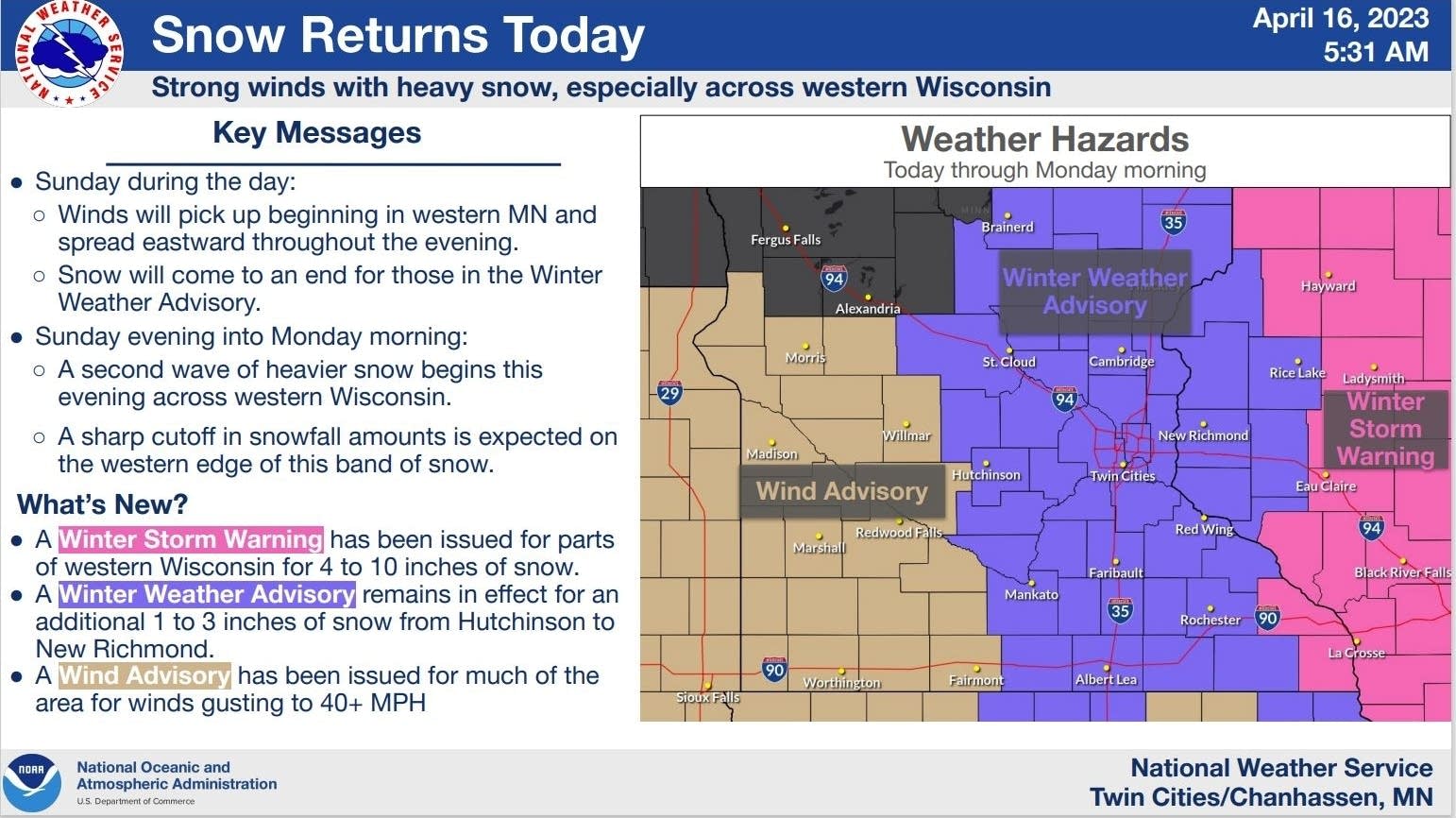 Snow update Sunday into Monday; advisories, warnings for many areas ...