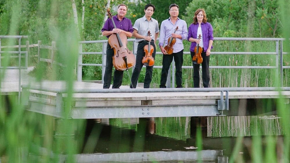 In studio with Lydia Artymiw and the Miami String Quartet