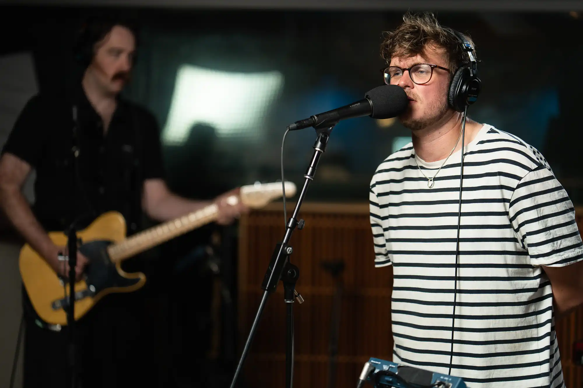 Yard Act perform in The Current studio