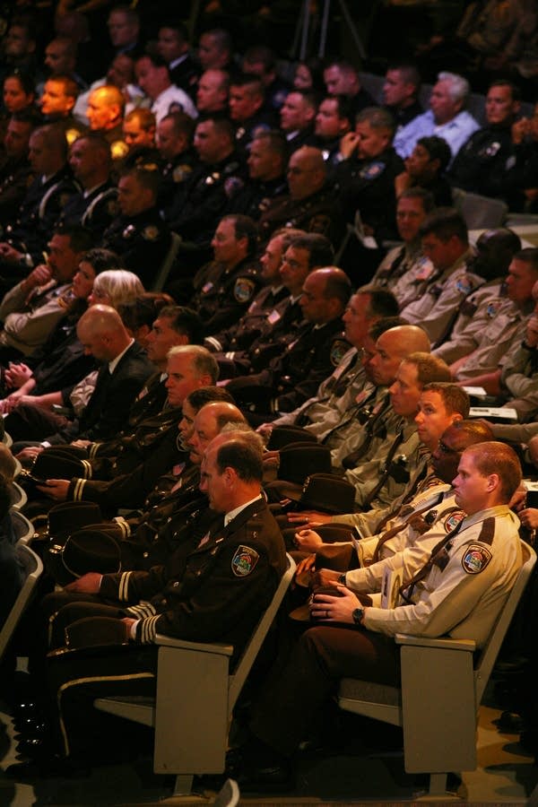 Mahnomen deputy Chris Dewey hailed as hero during funeral | MPR News
