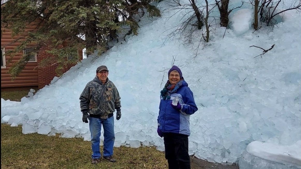 Massive ice shove on Mille Lacs; 70s again late next week? | MPR News
