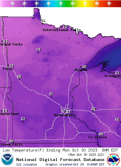 Chilly Sunday temps; hard freeze Sunday night | MPR News