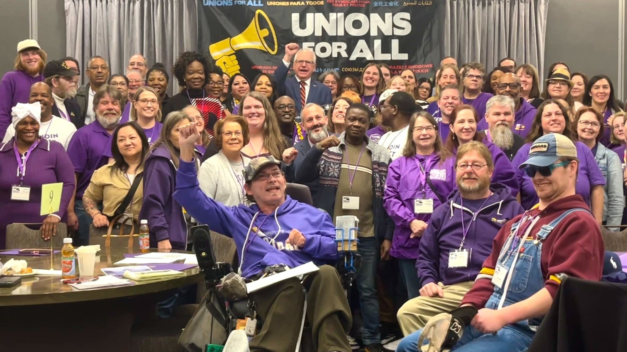Union workers push for health care and insurance bills following ...