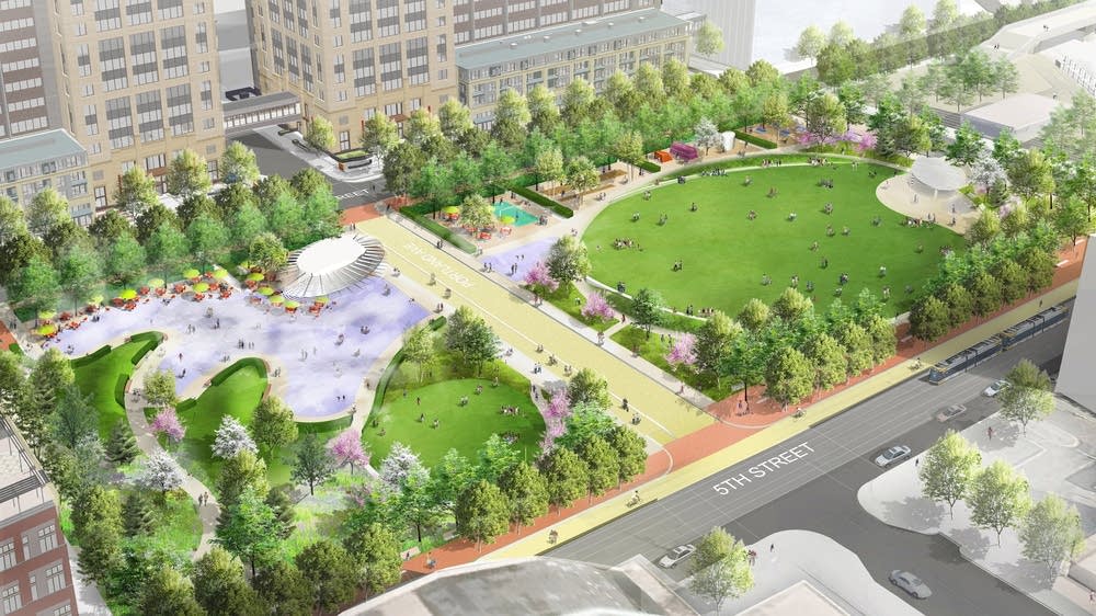 Detailed plans for new downtown park unveiled | MPR News