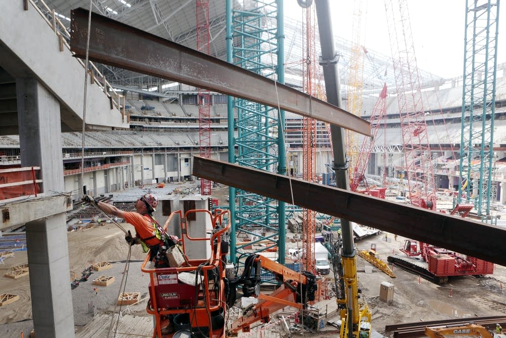 Photos: Vikings stadium starts to take shape | Minnesota Public Radio News