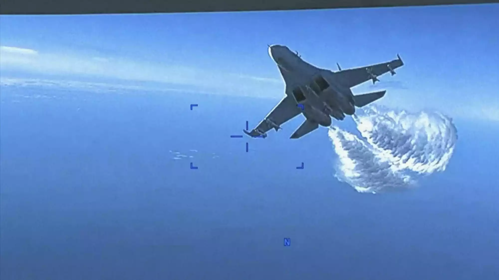 U.S. releases video of Russian jet dumping fuel on its drone | MPR News