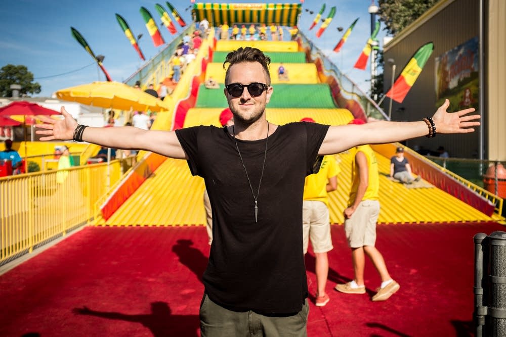 Sims performs live at the Minnesota State Fair