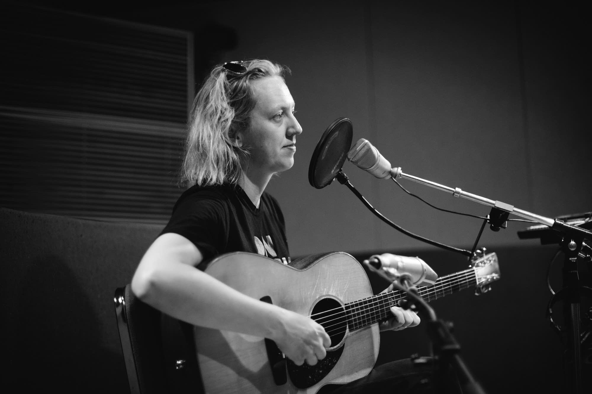 Ana Egge performs in the Radio Heartland studio