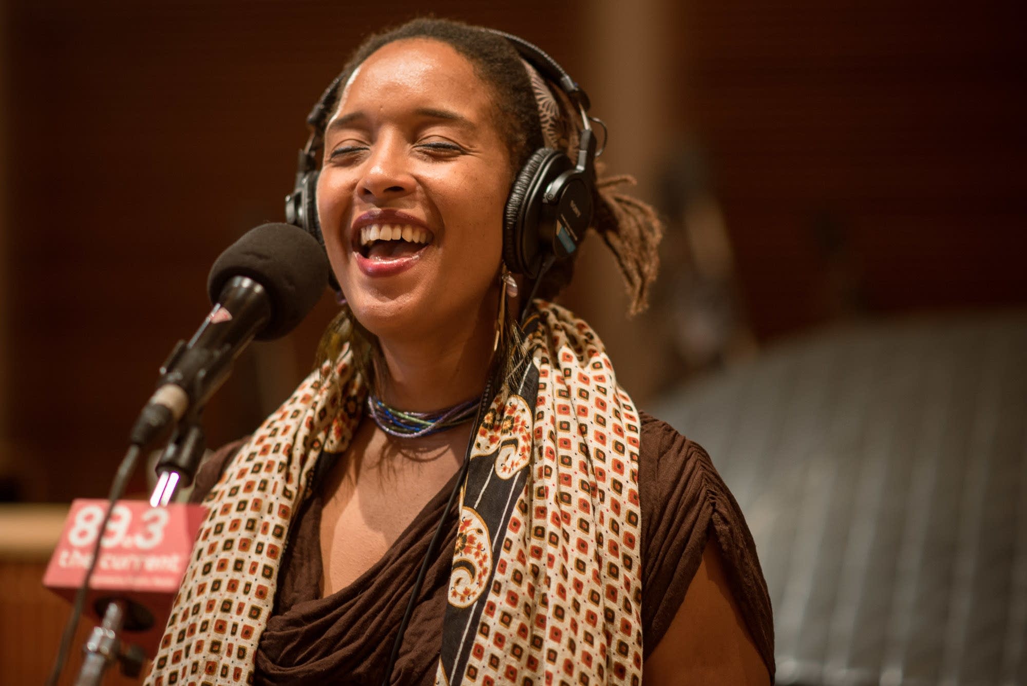 Mankwe performs in The Current studios