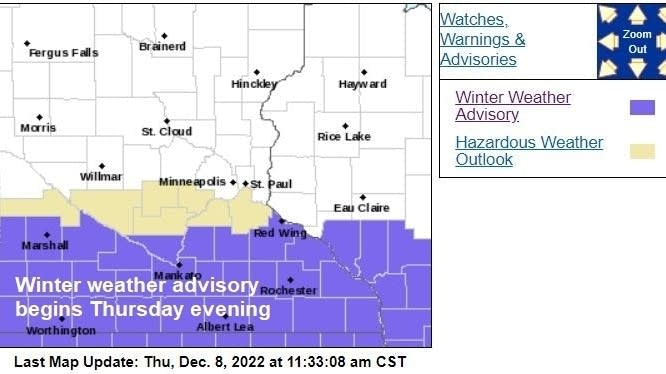 I-90 corridor snow may run 4-6 inches; wintry mix Saturday | MPR News