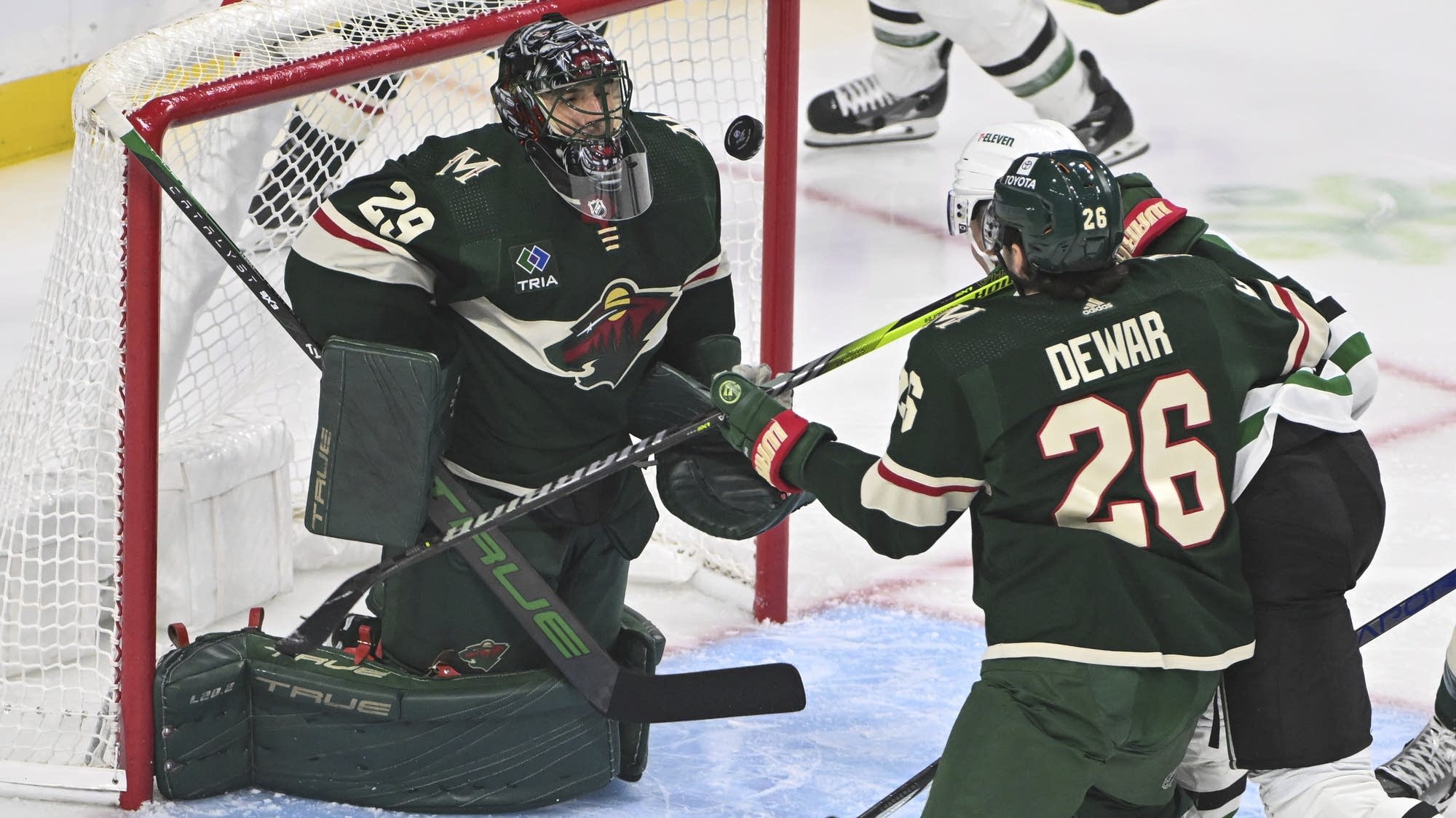 Wild's Fleury wears mask in warmups on Native American Heritage night ...