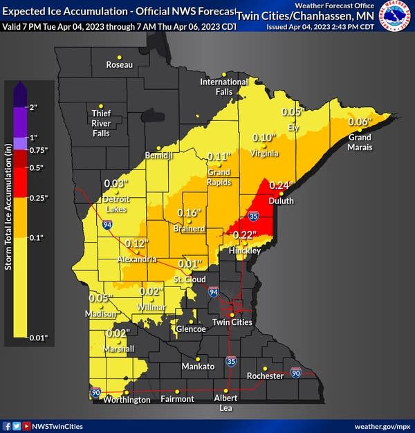 Minnesota wild weather: Blizzard warnings, big waves, ice, rain, hail ...