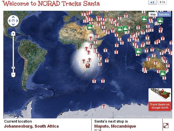 Norad santa tracker map store