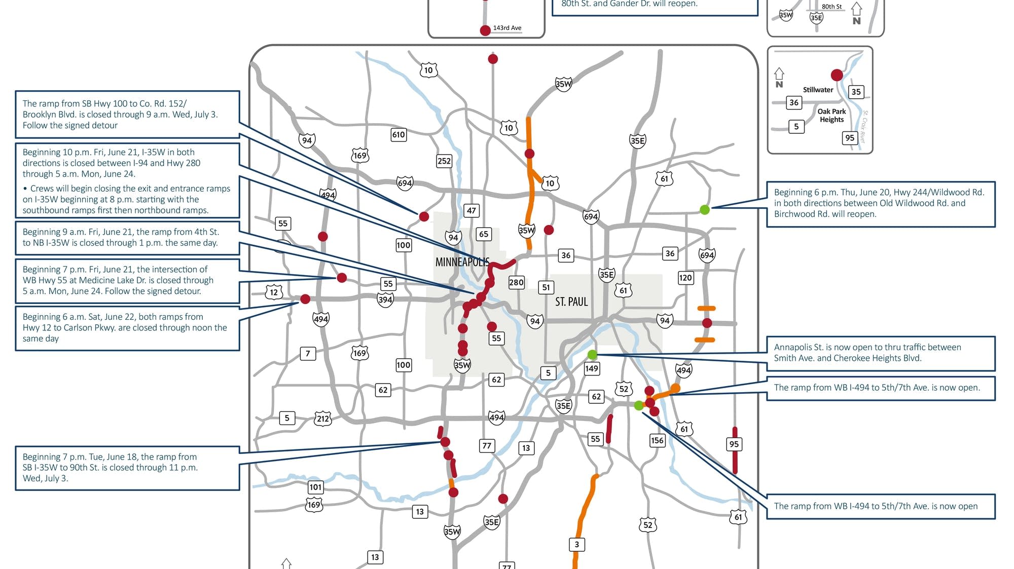 Weekend traffic: I-35W closure, Grandma's Marathon and Twin Cities ...
