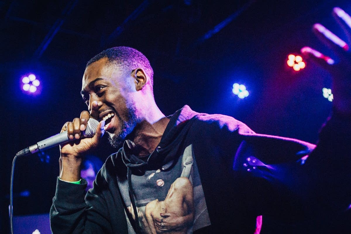 Local musicians sing the ballad of the opening band