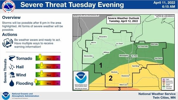Another midweek mess on the way: Thunderstorms, rain, snow | MPR News