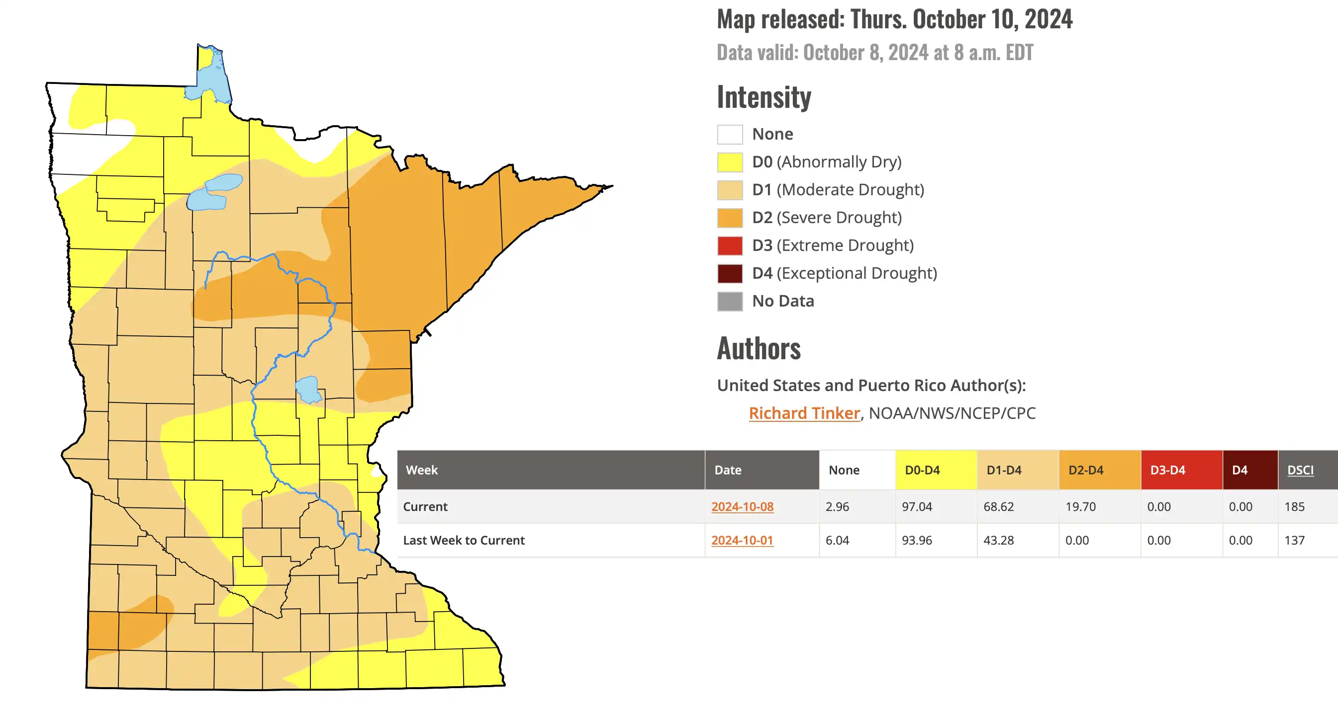 Severe drought returns to Minnesota for the first time since spring ...