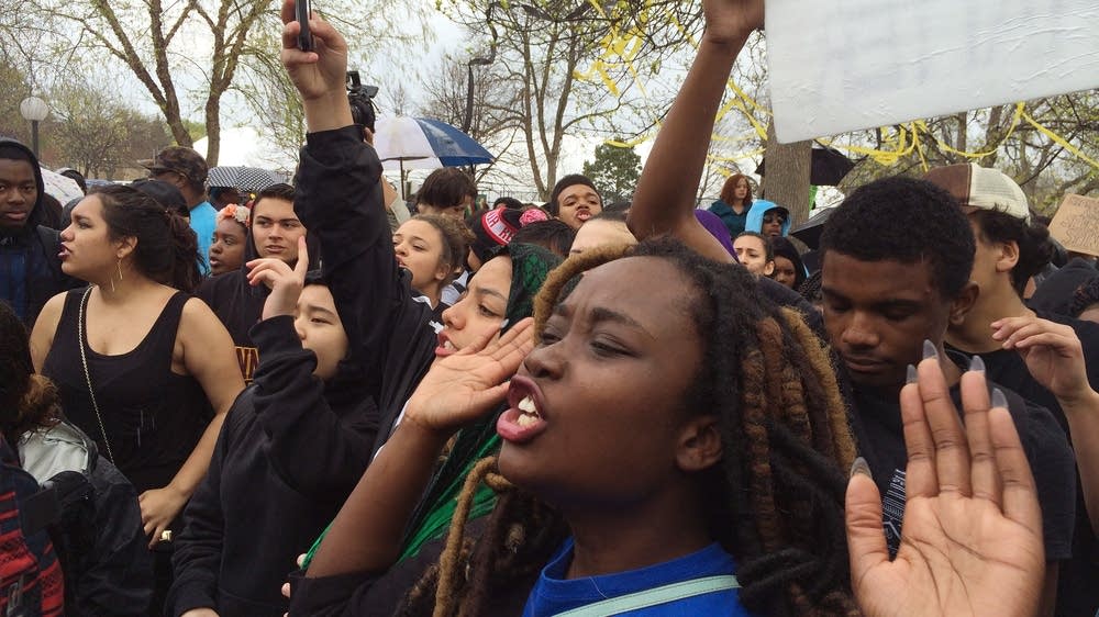 Students walk out to join Black Lives Matter rally, protests | MPR News