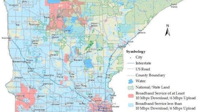 Map shows co-ops lead charge on rural broadband | MPR News