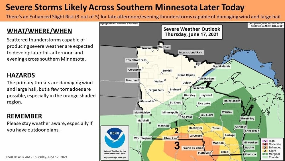 Severe weather targets southern Minnesota | MPR News