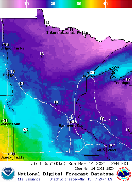 April weather today, March on Sunday; heavy snow southern Minn. Sunday ...