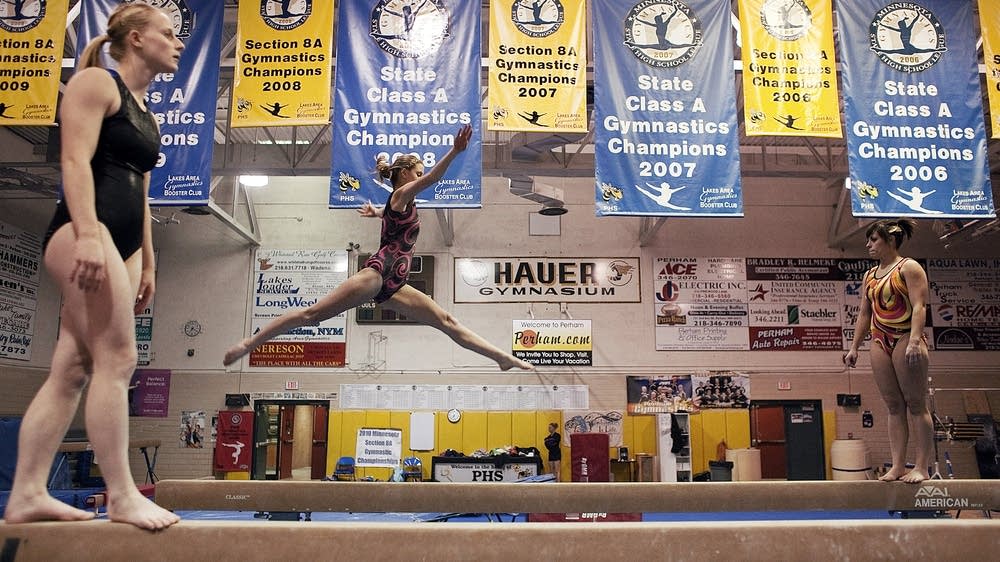 In Perham, the girls' gymnastics team fills the trophy case | MPR News